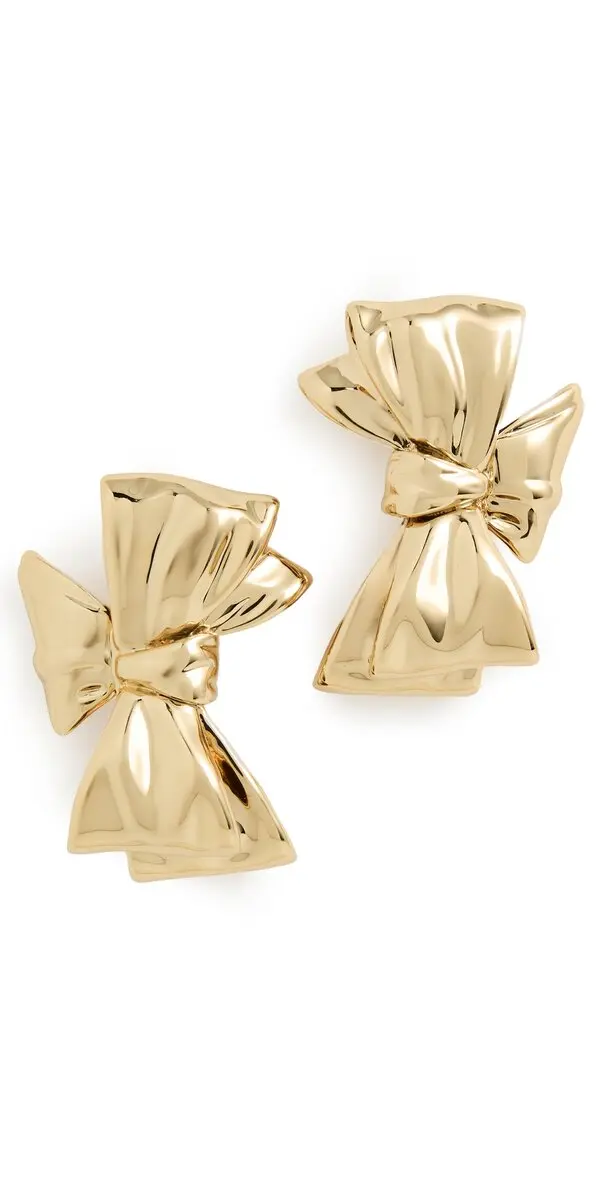 JENNIFER FISHER Small Bow Stud Earrings - Yellow Gold