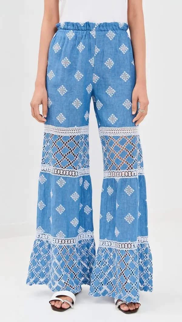 Temptation Positano Senape Wide Leg Pants