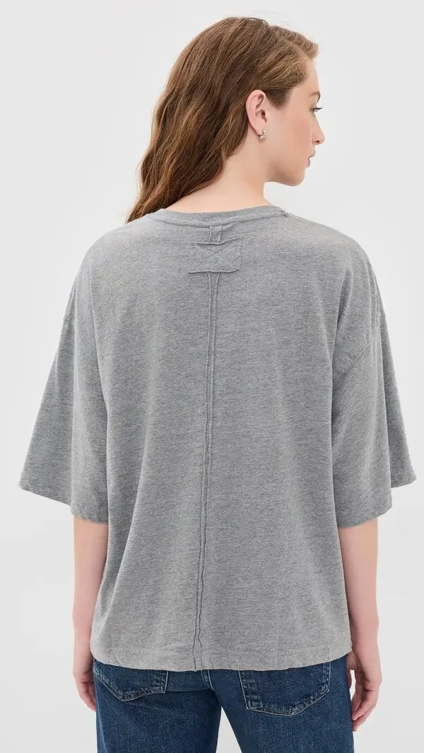 Free People Perfect Oversized Tee - Heather Grey