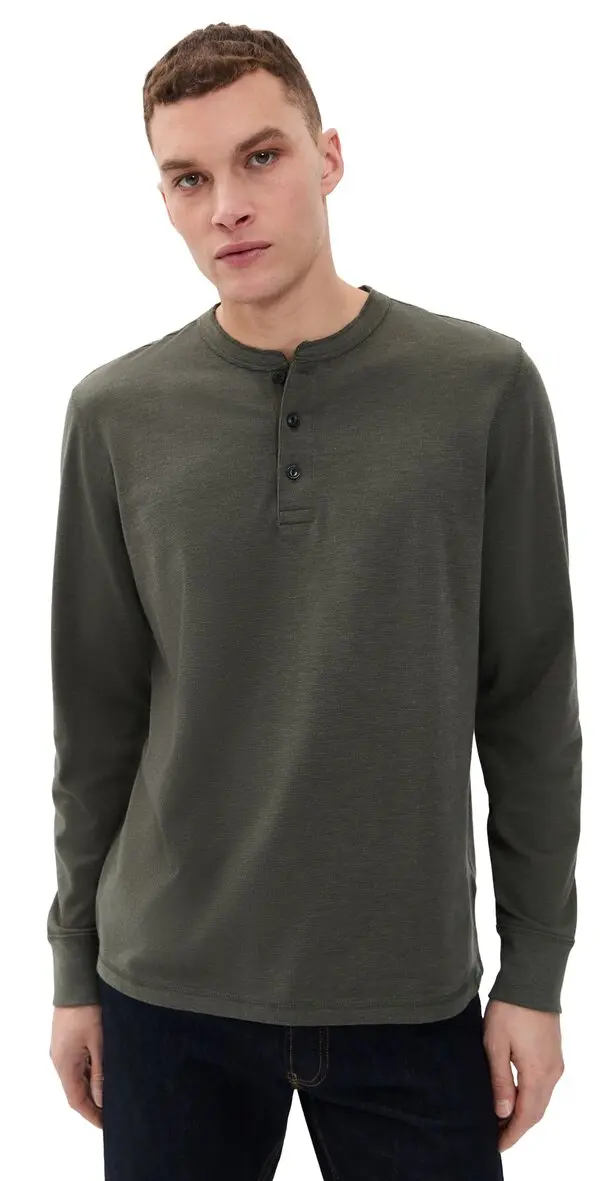 Faherty Brand Long Sleeve Waffle Henley