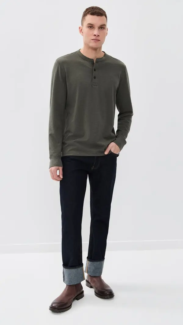 Faherty Brand Long Sleeve Waffle Henley