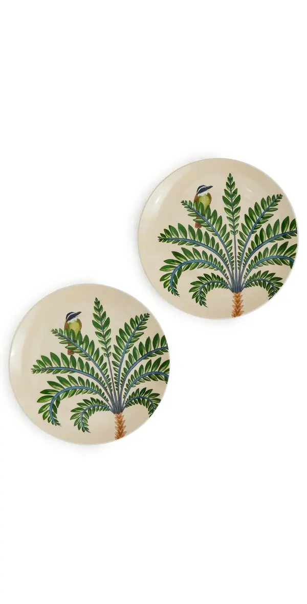 Farm Rio Floral Dessert Plates Set Of 2 - Multi