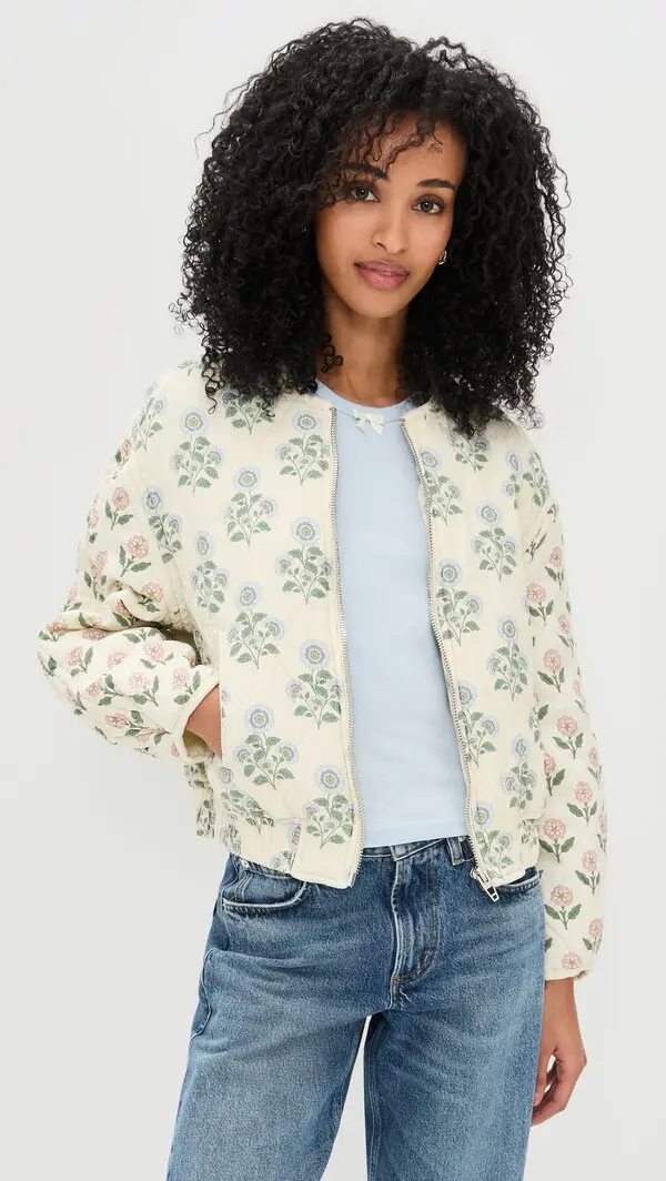 Blanknyc Floral Quilted Jacket