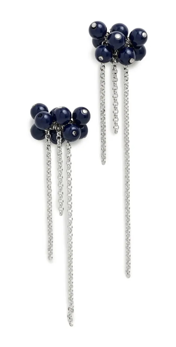 Rachel Comey Bauble Mesh Earrings - Navy
