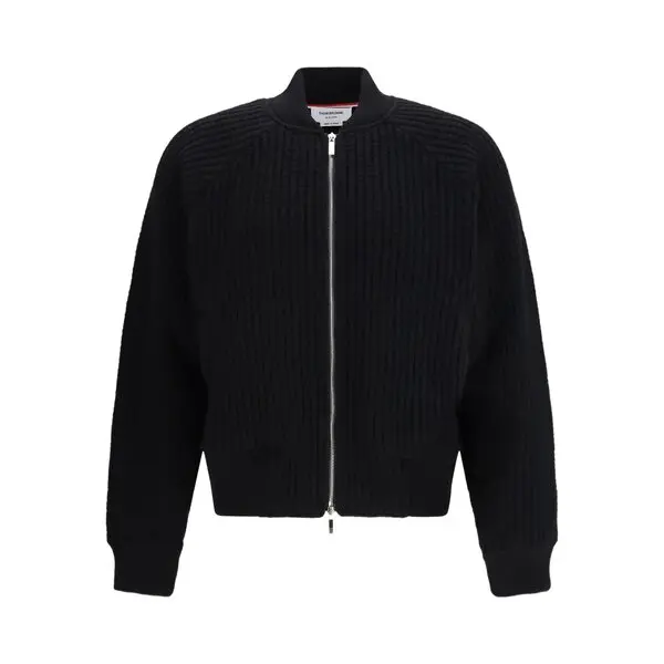 Thom Browne Chunky Wool Waffle Bomber Jacket