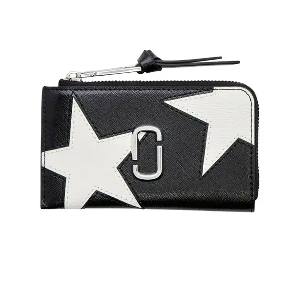 Marc Jacobs Top Zip Multi Wallet /white - Black