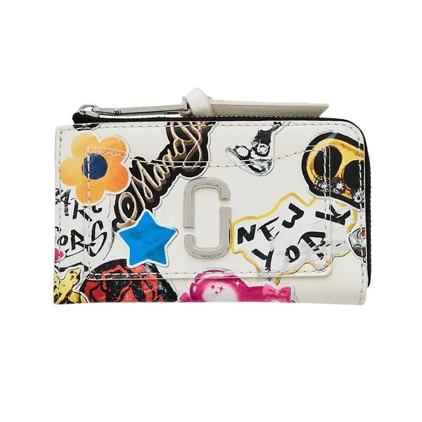 Marc Jacobs Top Zip Multi Wallet /multicolor - White