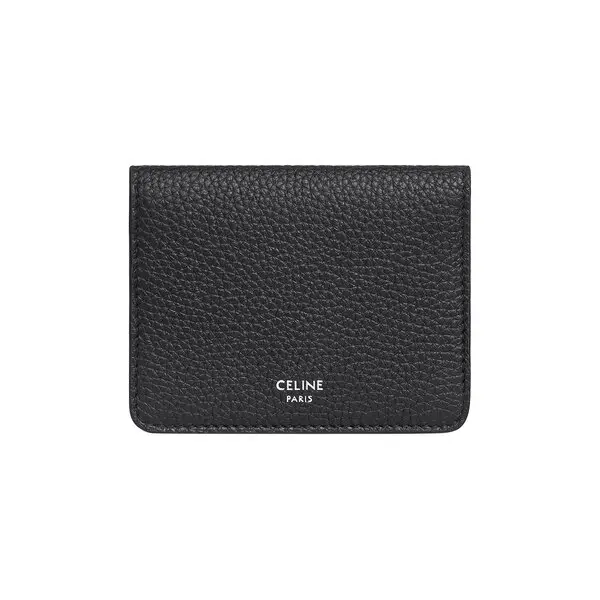Celine Bi Fold Card Holder - Black