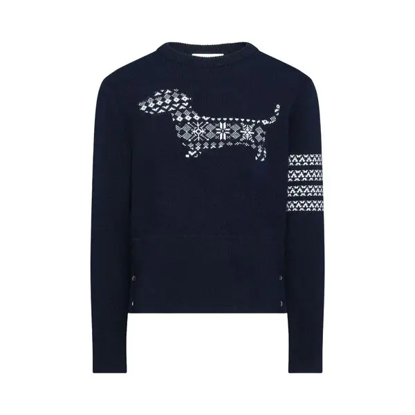 Thom Browne Holiday Hector Crew Neck Pullover