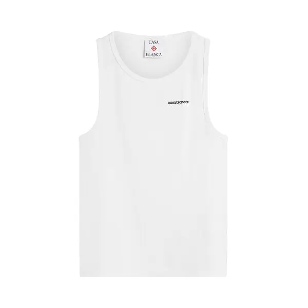 Casablanca Ribbed Tank Top