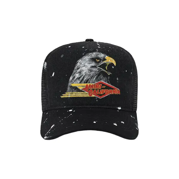 Amiri Eagle Trucker Cap - Black