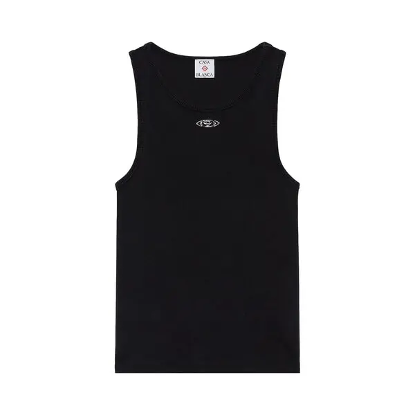 Casablanca Ribbed Tank Top