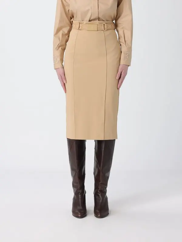 Elisabetta Franchi Pencil Skirt - Camel