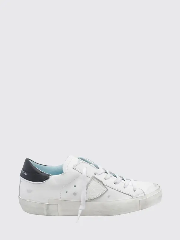 Philippe Model Prsx Bicolour Low-top Calfskin Trainers With Shield Logo - Ocher
