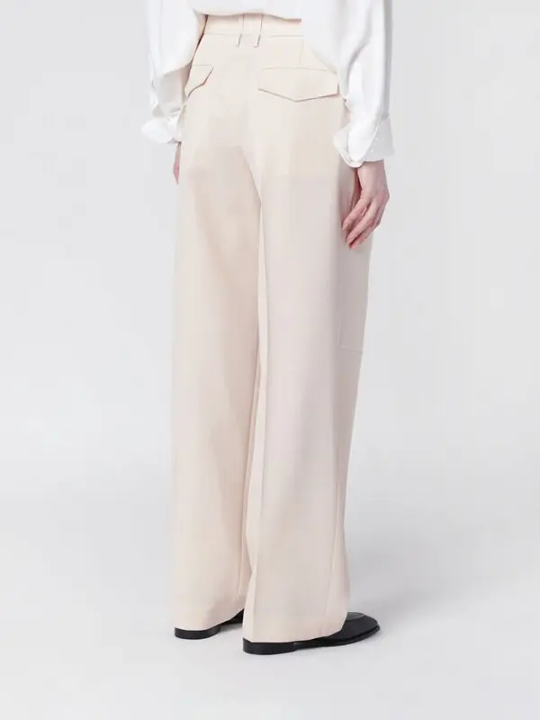 JIL SANDER Wool Trousers - Ivory