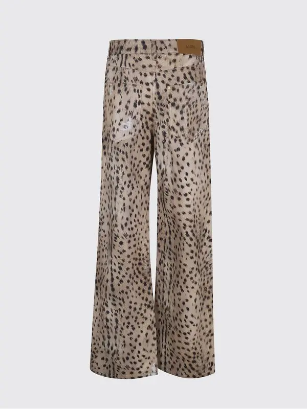 Amiri Deer Carpenter Animalier Jeans - Brown
