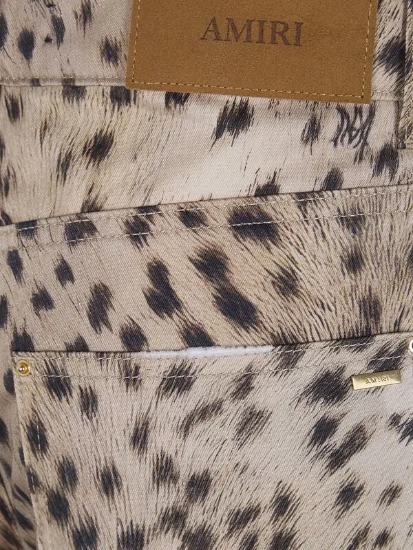 Amiri Deer Carpenter Animalier Jeans - Brown
