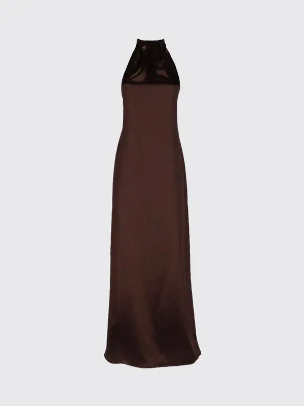 ALYSI Halter Neck Maxi Dress - Brown