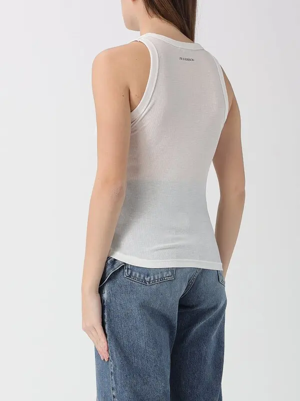 JW Anderson Ribbed Tank Top - White