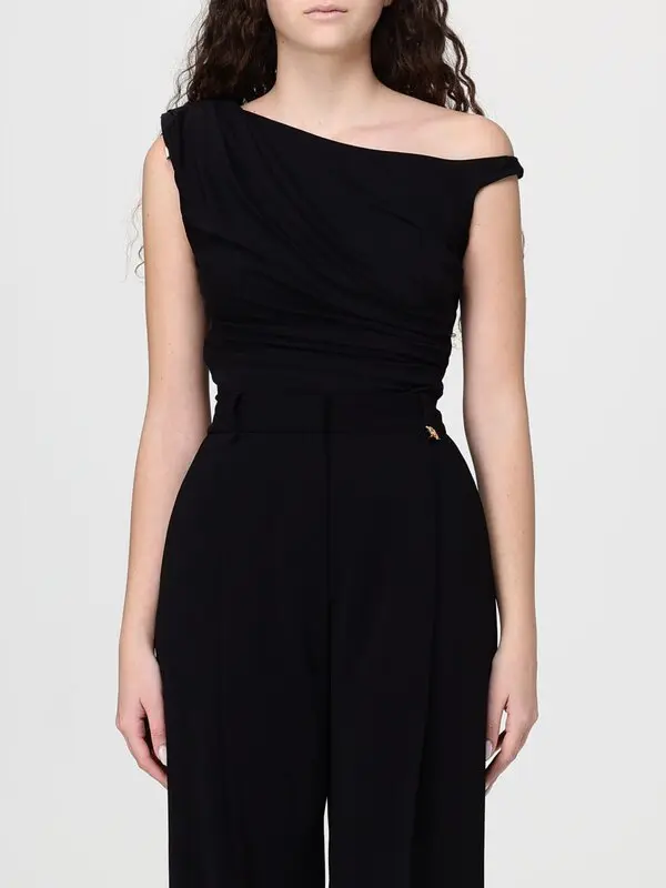 Elisabetta Franchi Draped Bodysuit - Black