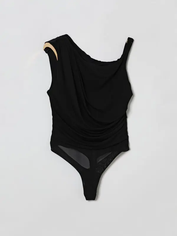Elisabetta Franchi Draped Bodysuit - Black