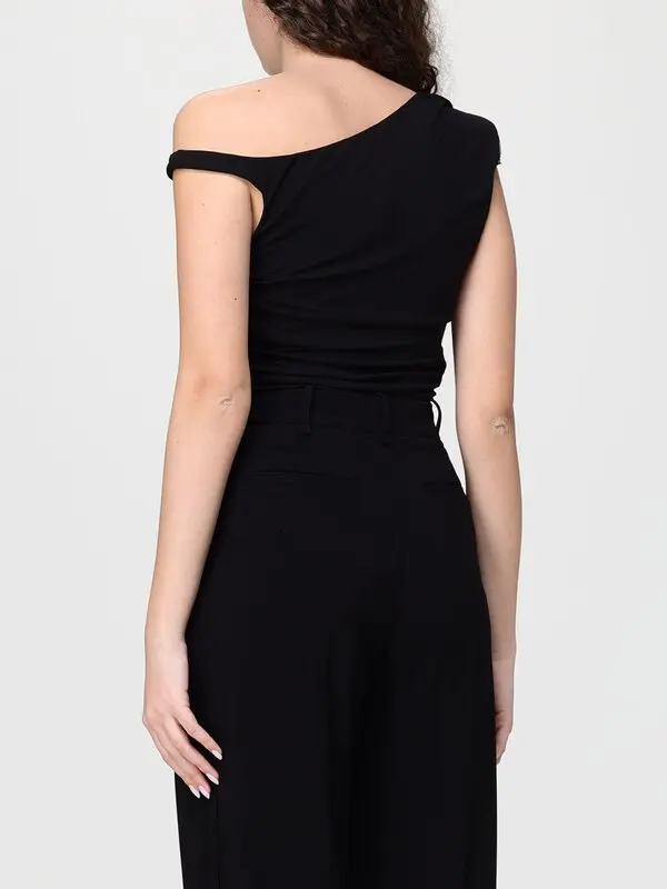 Elisabetta Franchi Draped Bodysuit - Black