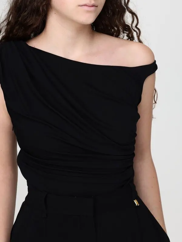 Elisabetta Franchi Draped Bodysuit - Black