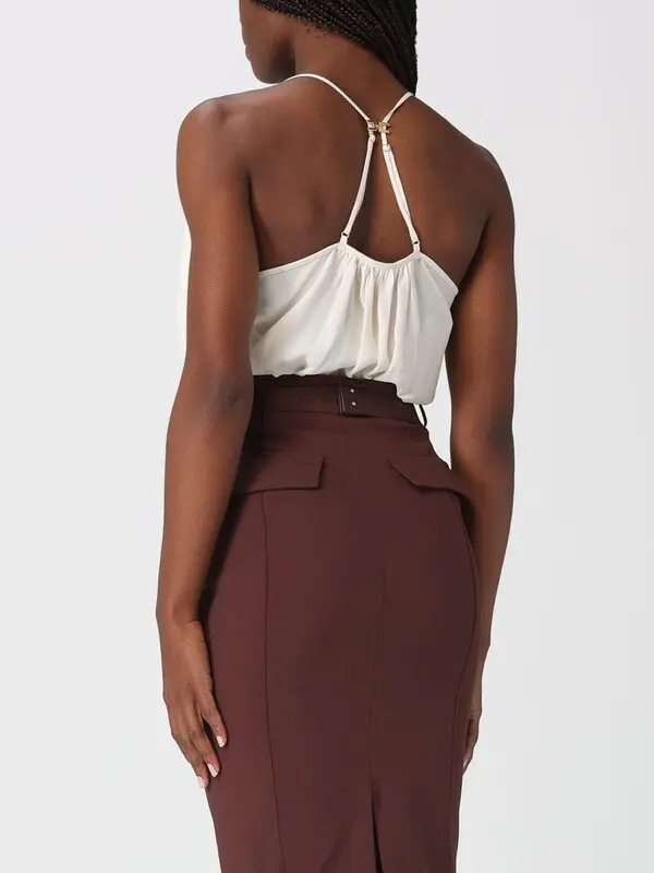 Elisabetta Franchi Draped V-neck Camisole - Butter