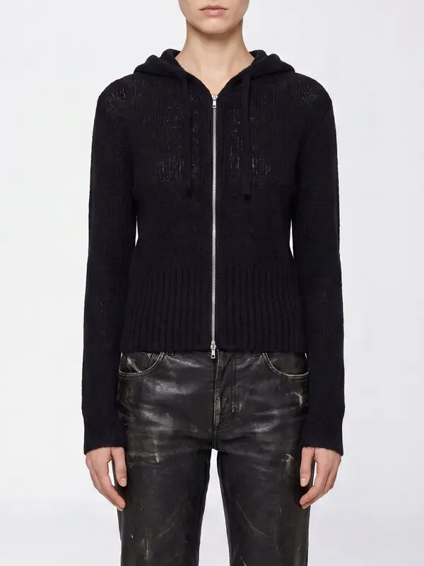 Our Legacy Slim Fit Alpaca Wool Knit Zip Hooded Jumper - Black