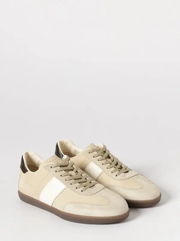 TOD'S Lace-up Suede Sneakers - Beige