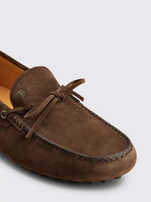 TOD'S Gommino Driver Suede Loafers - Brown