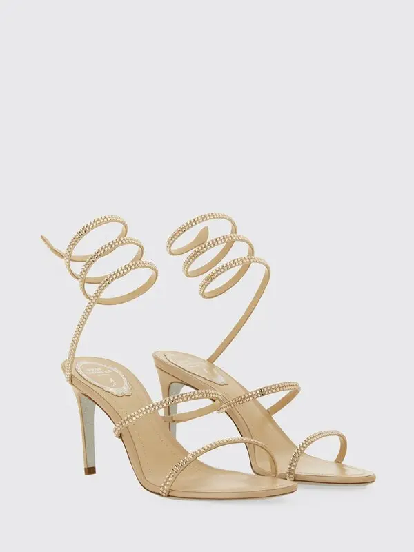 Rene Caovilla Heeled Sandal - Beige