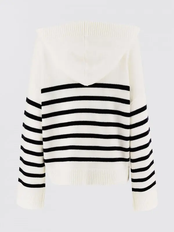 ALLUDE Striped Hoodie - Ruby