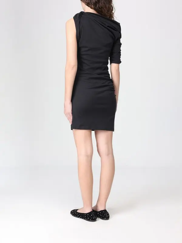 Jacquemus Asymmetrical Draped Mini Dress - Black