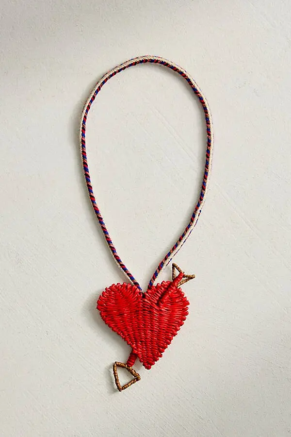 TERRAIN Heart + Arrow Straw Bag Charm