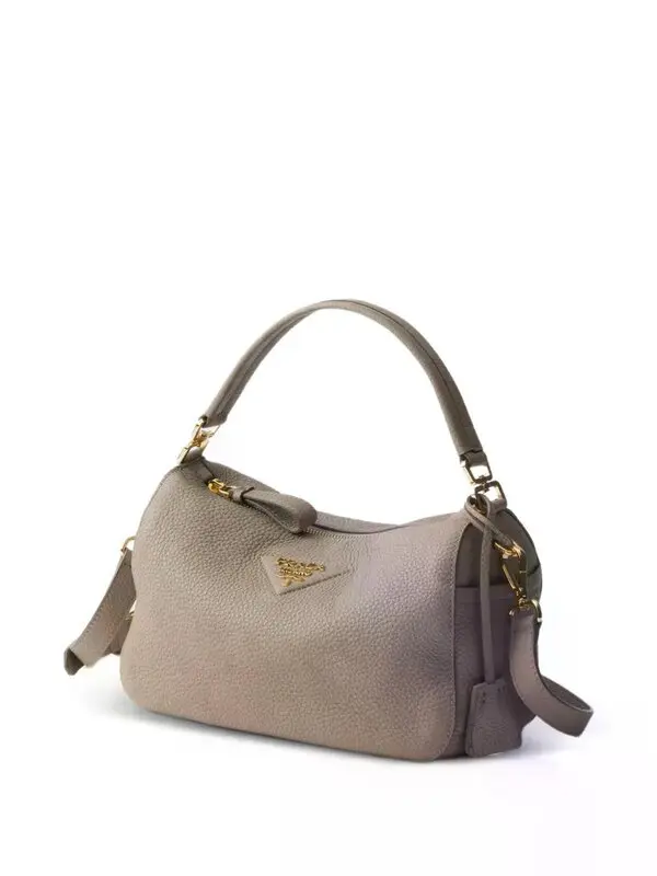 Prada Small Leather Shoulder Bag - Neutrals