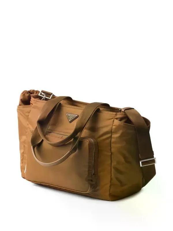 Prada Logo-plaque Tote Bag - Brown