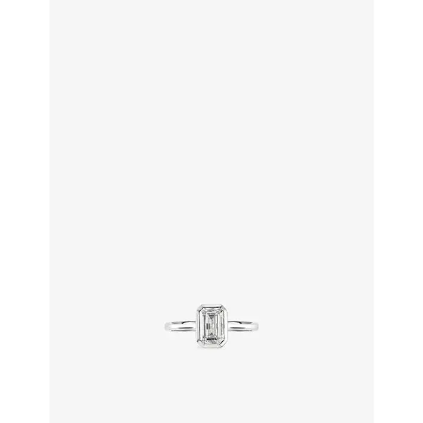 THE DIAMOND LAB Timeless Emerald-cut 18ct White-gold And 2.10ct Lab-grown Diamond Ring - White Gold