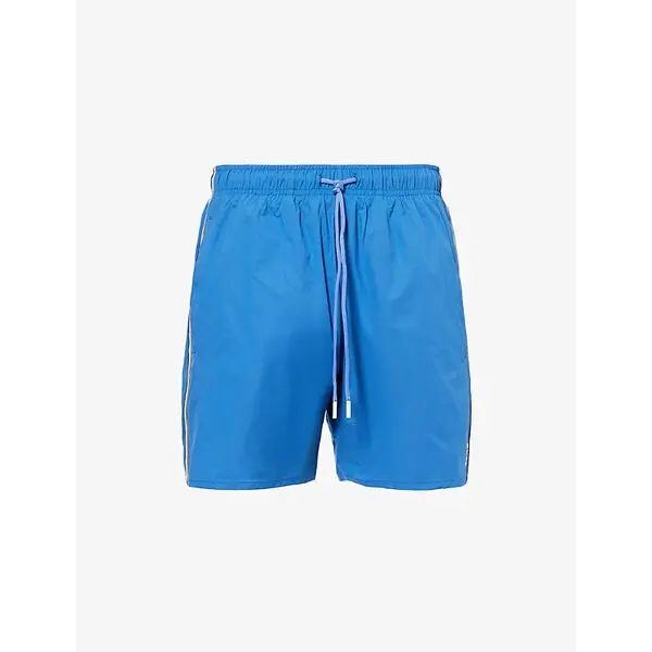 BOSS Iconic Stripe Swim Shorts - Bright Blue