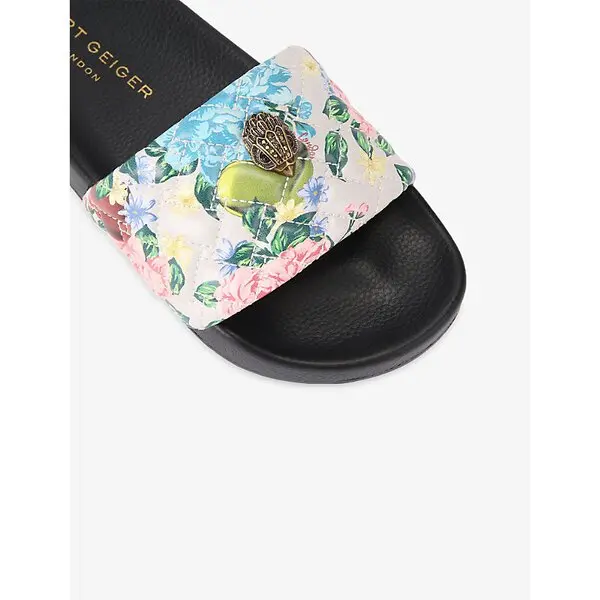 Kurt Geiger Meena Eagle Faux-leather Slides