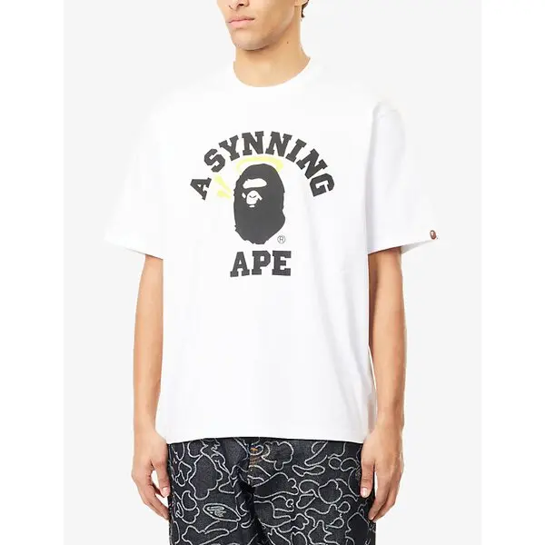 A Bathing Ape X Spotify X Syna College Relaxed-Fit Cotton-Jersey T