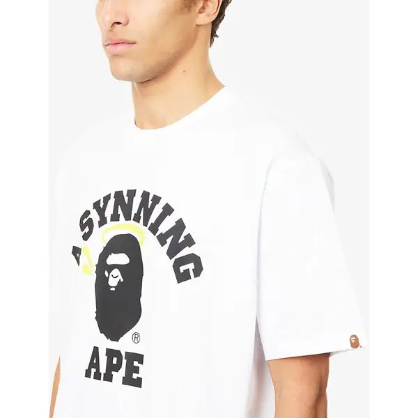A Bathing Ape X Spotify X Syna College Relaxed-Fit Cotton-Jersey T