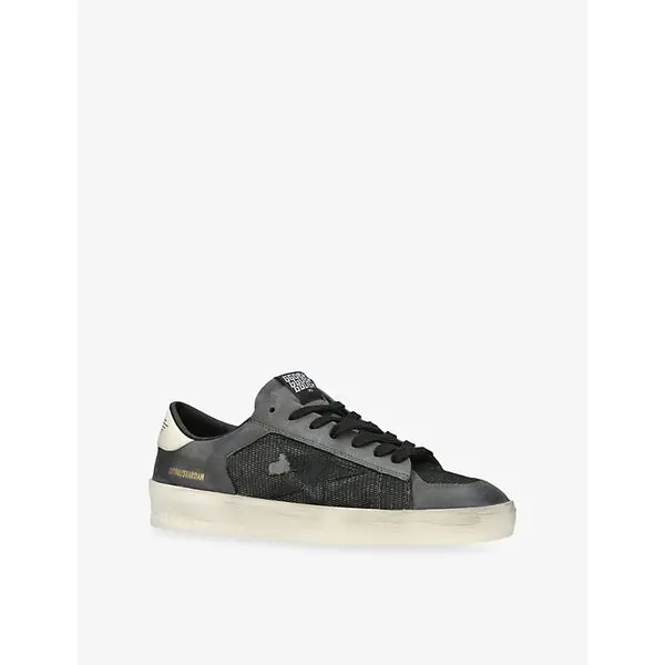 GOLDEN GOOSE Stardan Suede And Mesh Trainers - Grey/m.cmb
