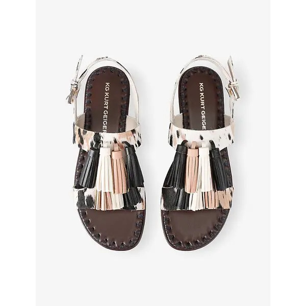 Kurt Geiger Rita Leather Sandals - Brown/oth