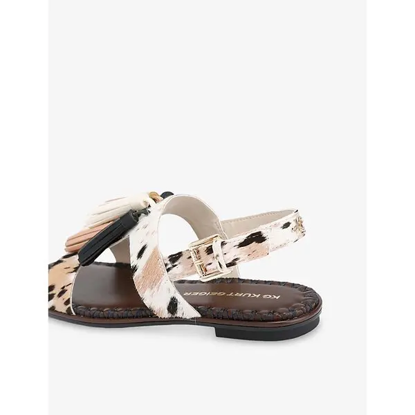 Kurt Geiger Rita Leather Sandals - Brown/oth