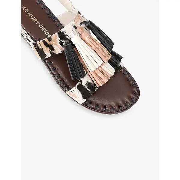 Kurt Geiger Rita Leather Sandals - Brown/oth