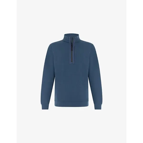 Boggi Milano Half-zip Cotton-blend Jumper