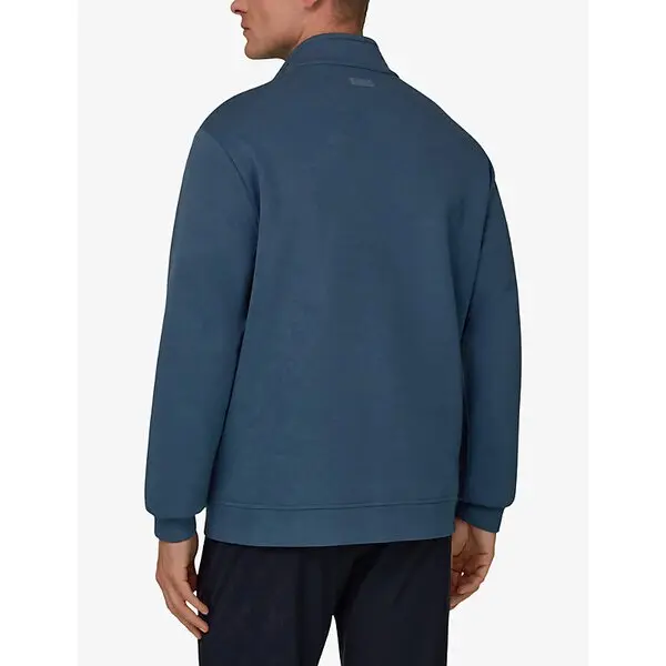 Boggi Milano Half-zip Cotton-blend Jumper