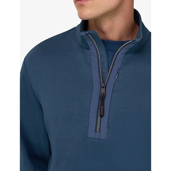 Boggi Milano Half-zip Cotton-blend Jumper
