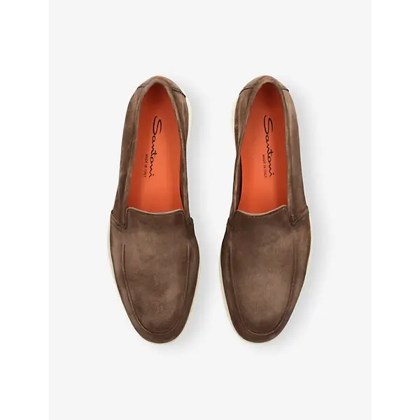 Santoni Malibu Suede Loafers